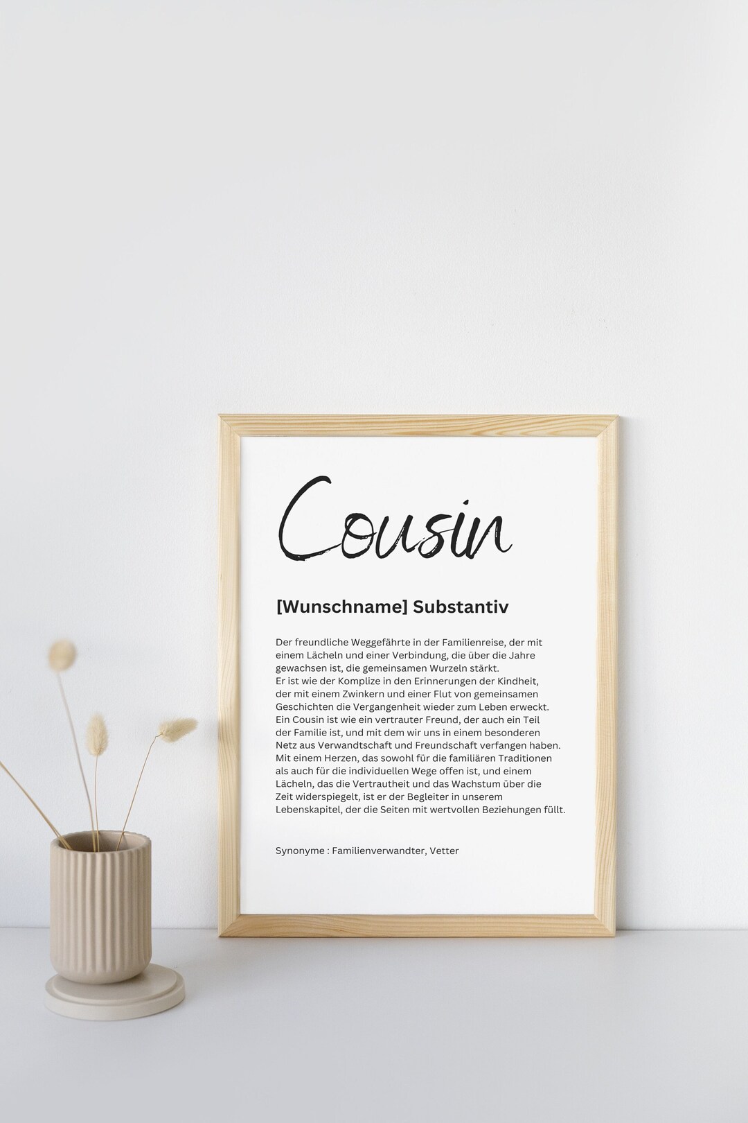 Cousin Poster, Cousin Gift, Cousin Definition, Print, Personalized ...