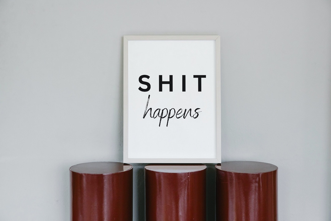 Toilet Poster, Shit Happens, Toilet Poster, Bathroom Poster, Picture ...