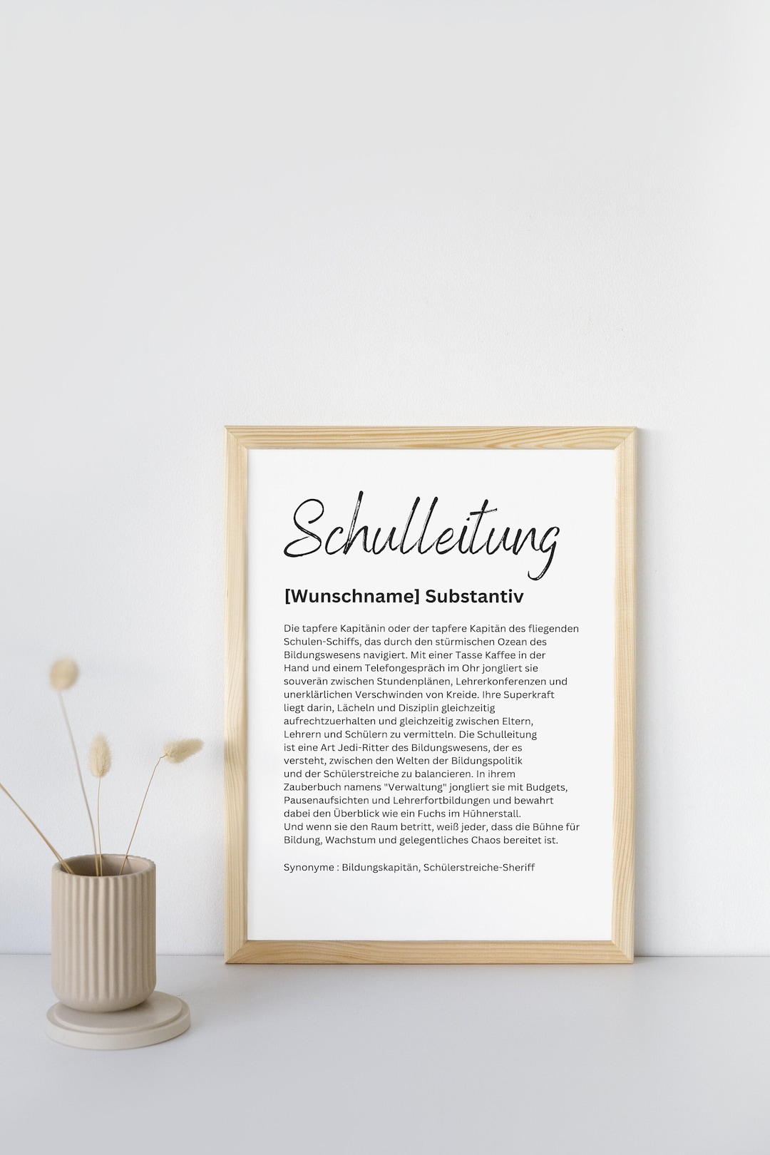 Principal Poster , Principal Gift , Definition , Print , Personalized ...