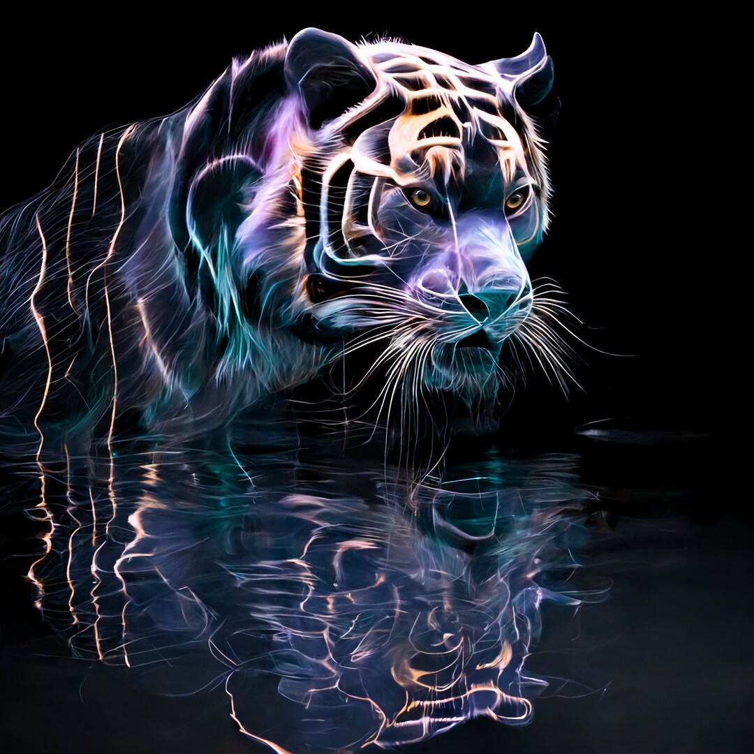 Tiger Digital Download Animal Decor Wall Fantasy Art Tiger - Etsy Singapore