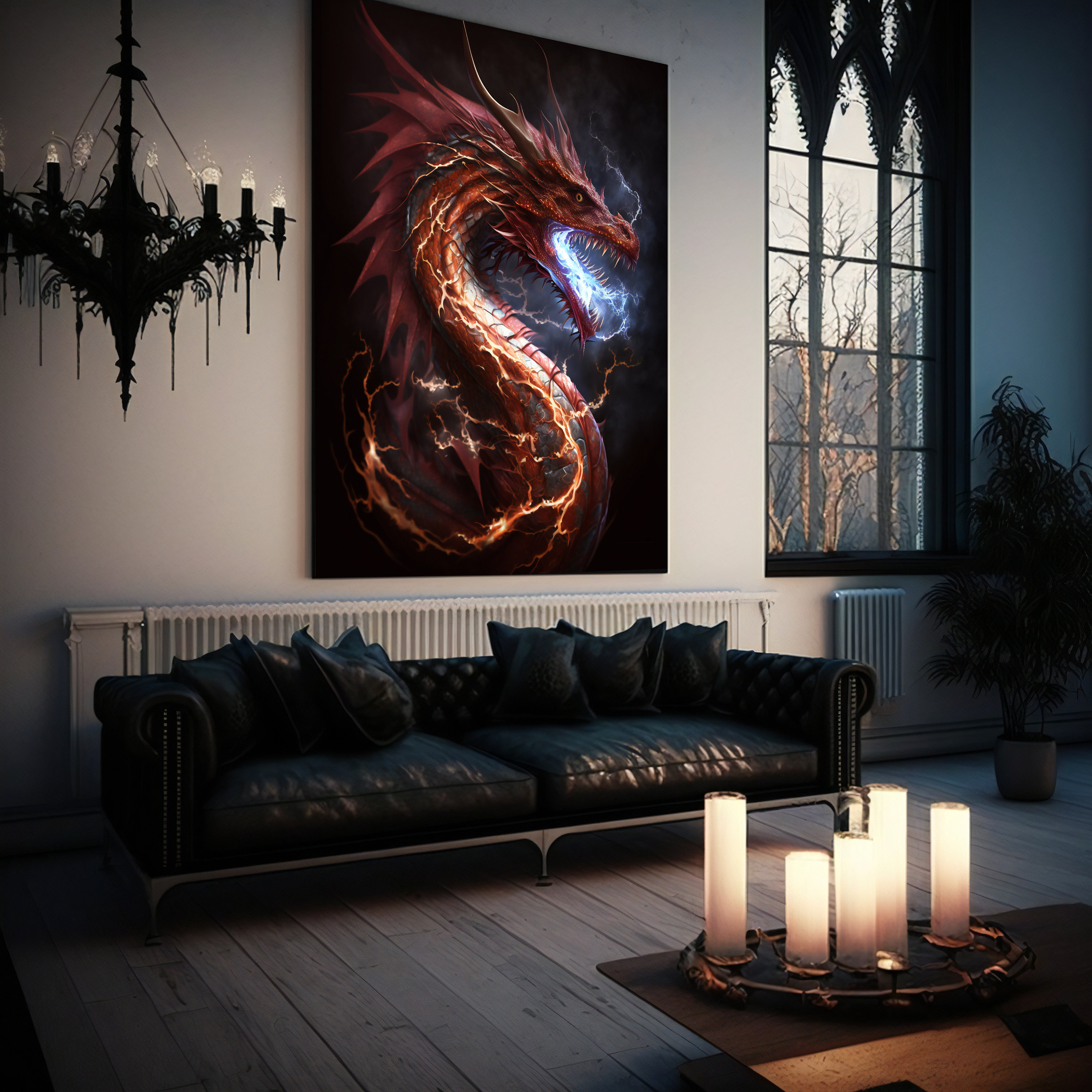 Dragon Digital Download Animal Decor Wall Art Dragon Print Animal ...