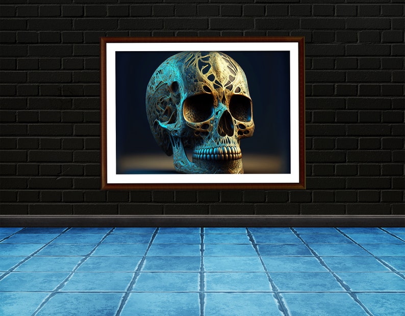 Ornately Carved Human Skull - Etsy