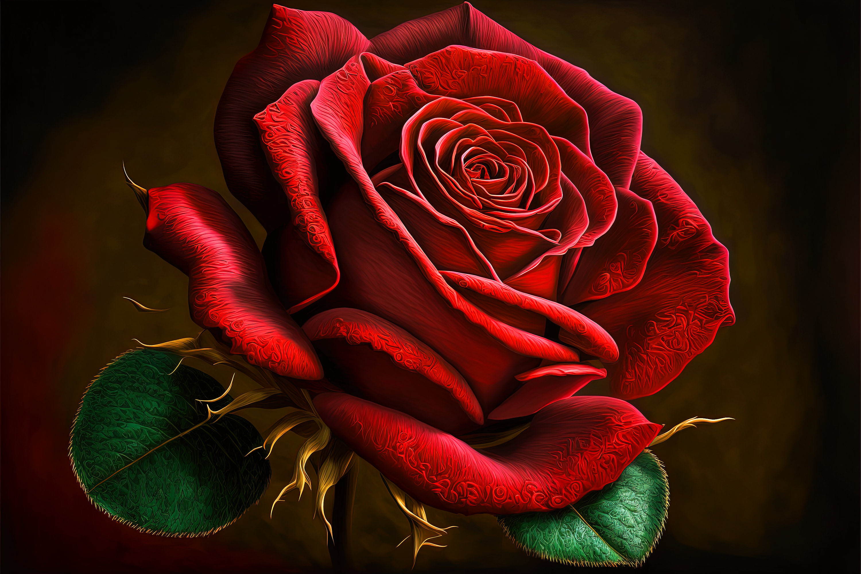 Rose Art Downloadable Print File, Generative AI - Etsy