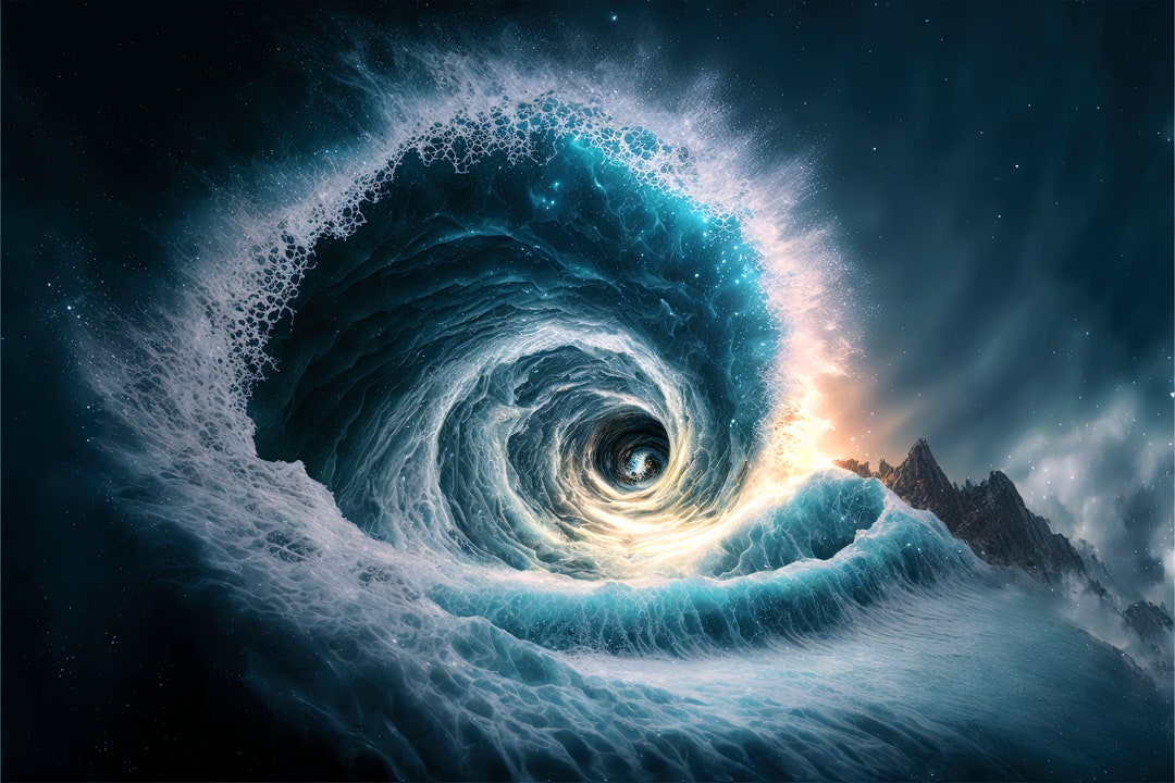 Massive Whirlpool Wave, Downloadable Printable File - Etsy