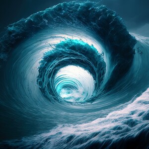 Massive Whirlpool Wave, Downloadable Printable File - Etsy