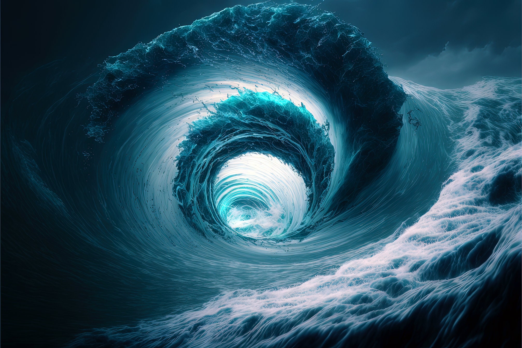 Massive Whirlpool Wave, Downloadable Printable File - Etsy