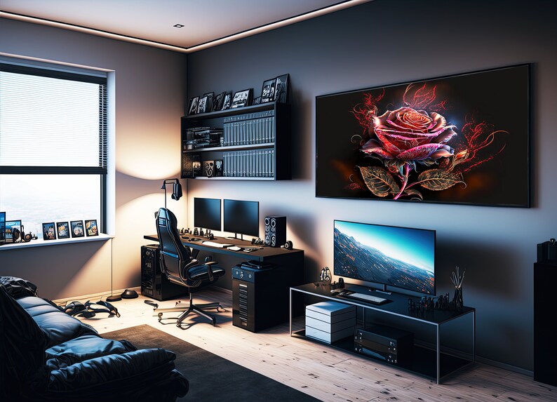 Rose Art Downloadable Print File, Generative AI - Etsy