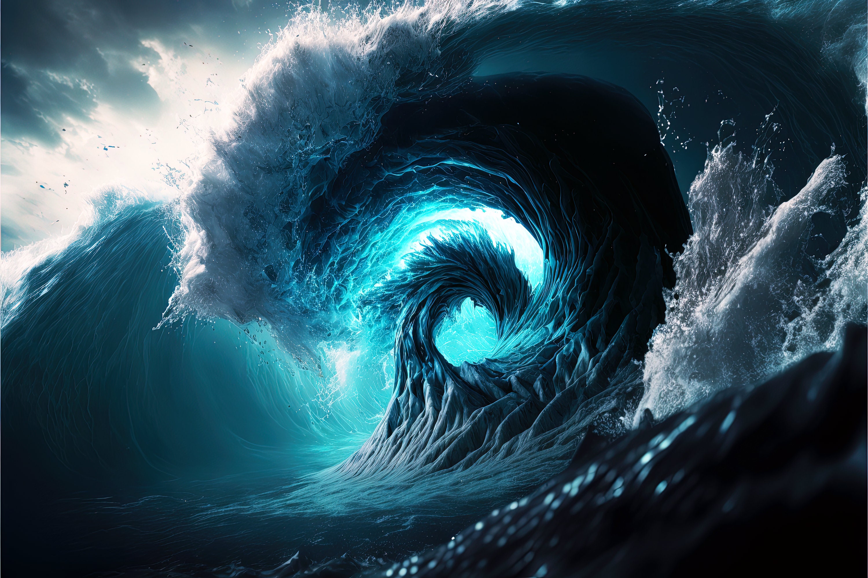 Massive Whirlpool Wave, Downloadable Printable File - Etsy