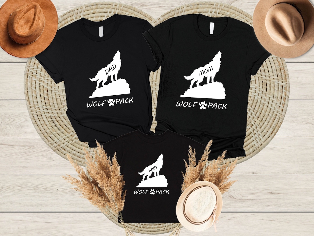 Wolf Pack Shirts Matching Wolves Family Tees Wolf Birthday - Etsy