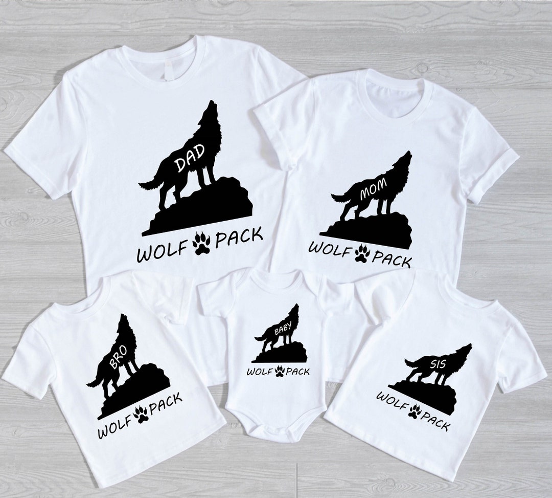Wolf Pack Shirts Matching Wolves Family Tees Wolf Birthday - Etsy