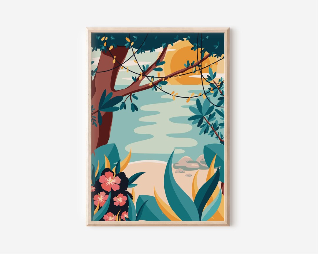 Printable [tropics] Poster – Warm Decorative Poster – A3 PDF Wall Art ...