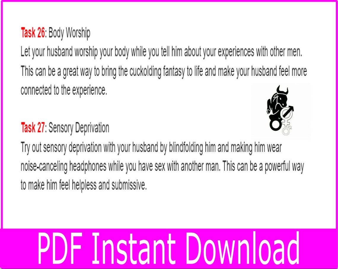 50 Task for a Hotwife to Give to Her Cuckold Husband, Cuckold Husband ...