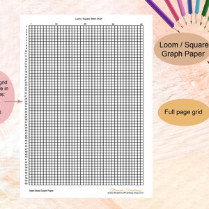 Loom Stitch Printable Bead Graph Paper for Seed Bead Patterns, A4 ...