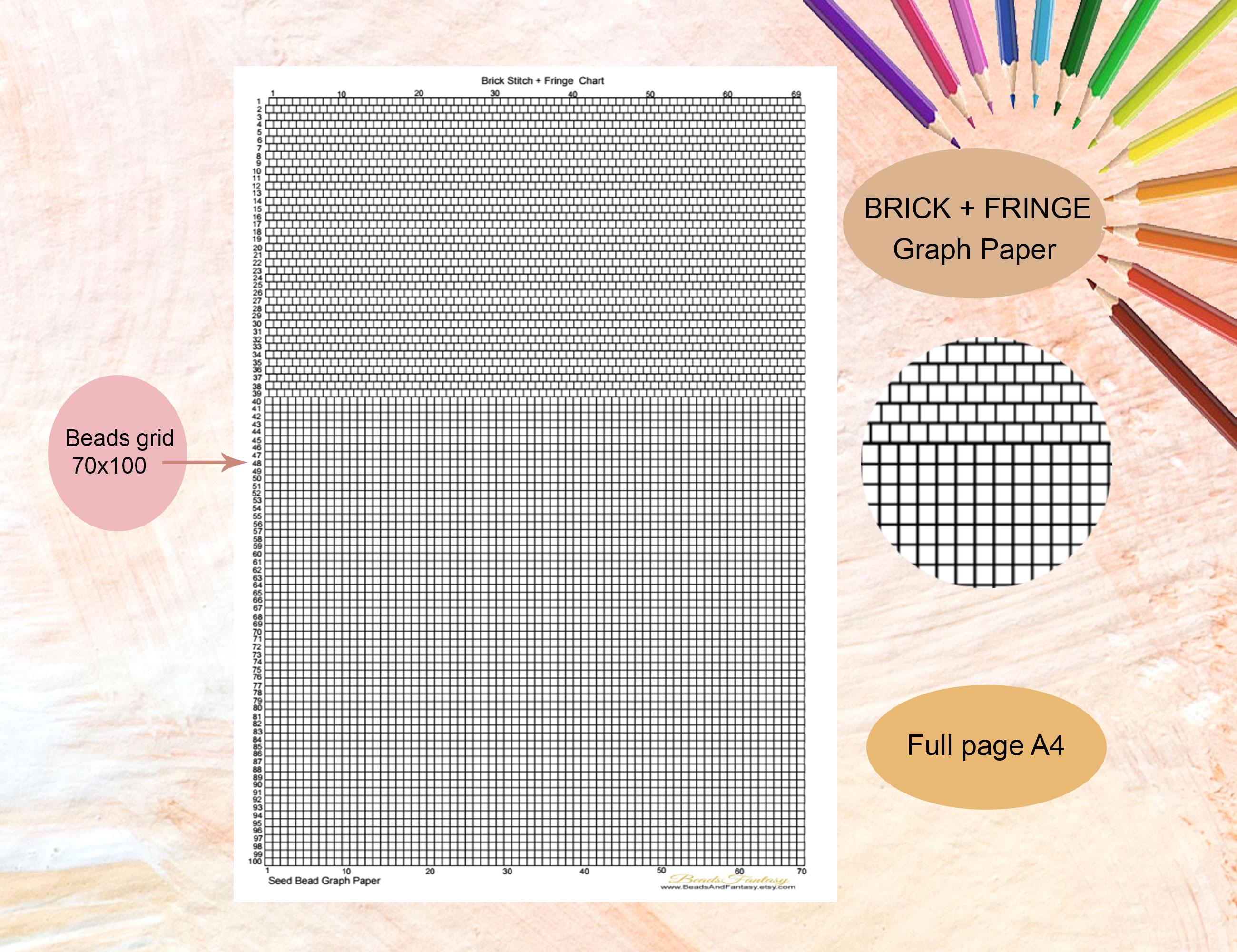 Brick Stitch With Fringe Printable Graph Paper Template for Bead ...