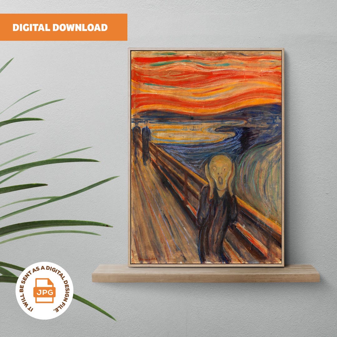 Edvard Munch, the Scream Print, Expressionist Wall Art (digital ...