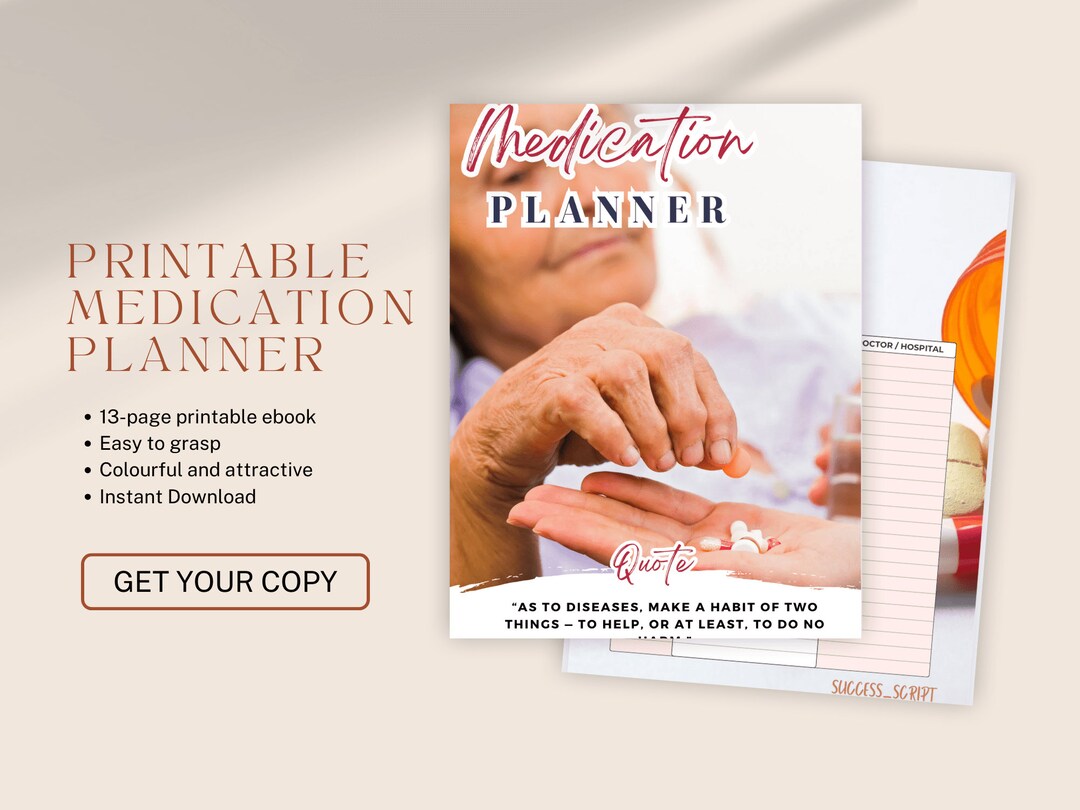 Medication Planner Medication Tracker Medical History Appointments ...