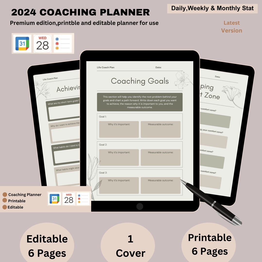 Coaching Worksheet Template, Coaching Tools, Coaching Templates,coach ...