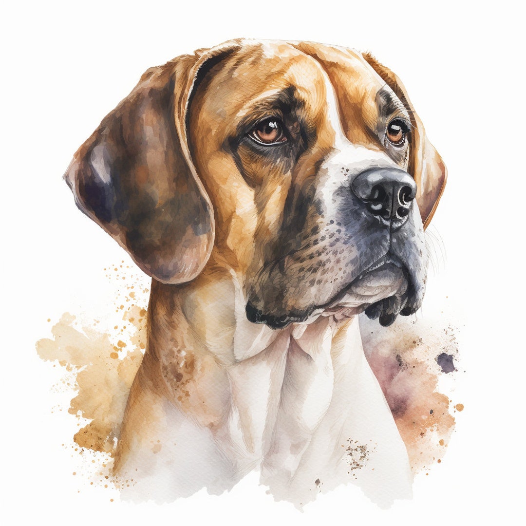 Watercolor Boxer Dog Digital Wall Art Printable - Etsy