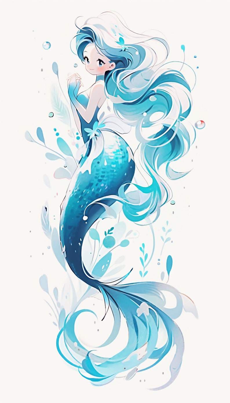 Mermaid Phone Wallpaper Digital Download High Resolution iPhone ...