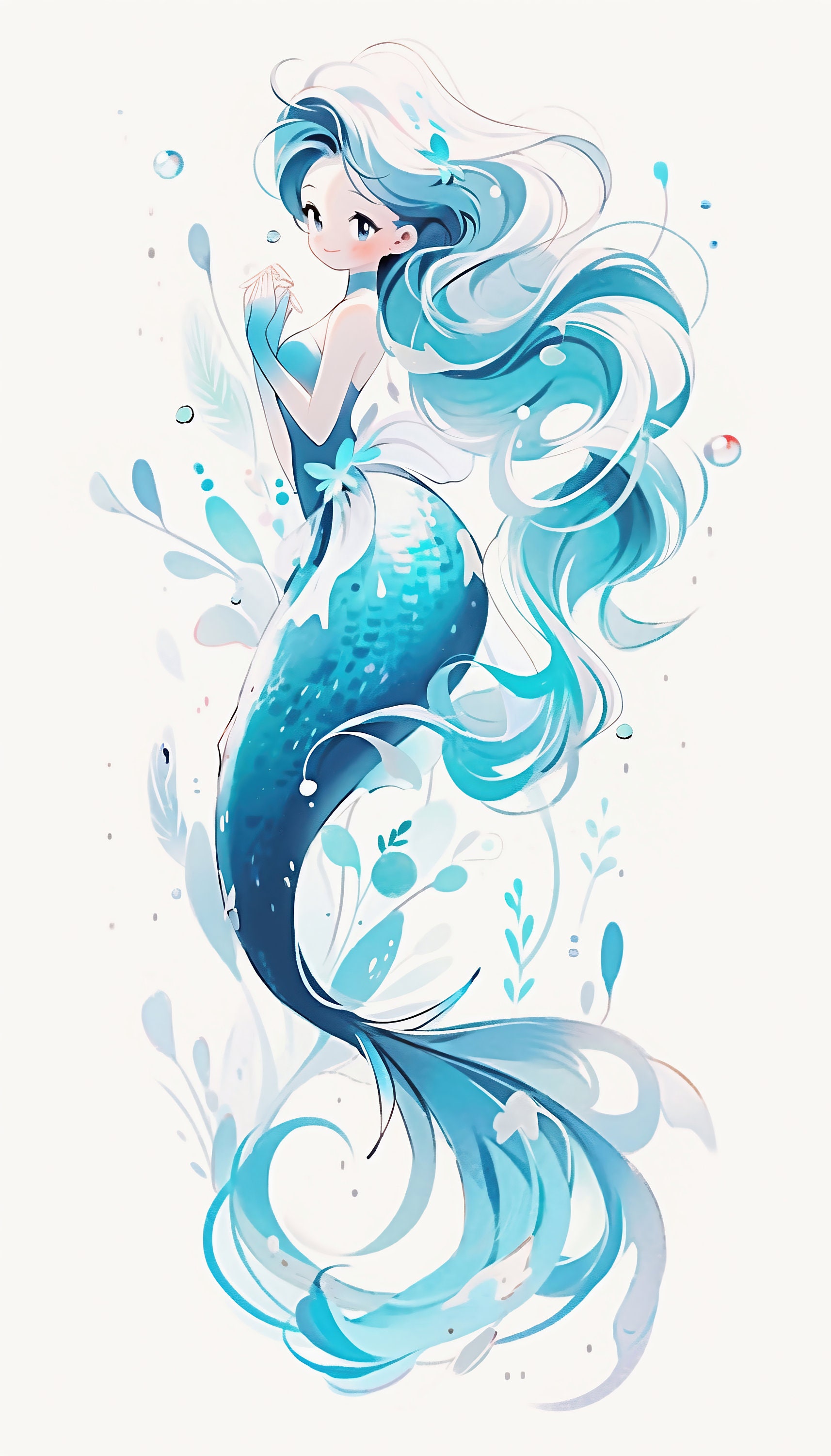 Mermaid Phone Wallpaper Digital Download High Resolution iPhone ...