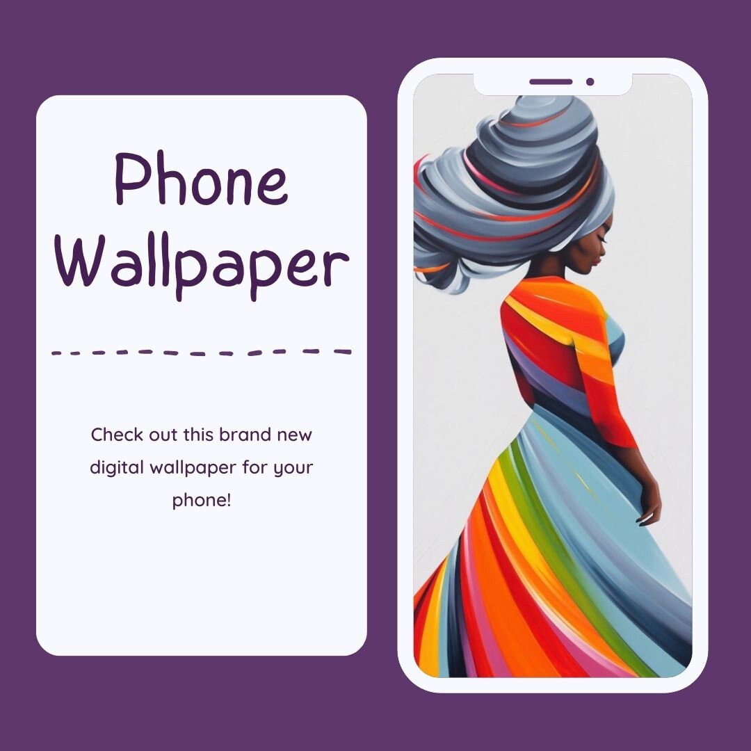 Wise Rainbow Woman Phone Wallpaper Digital Download High Res iPhone ...