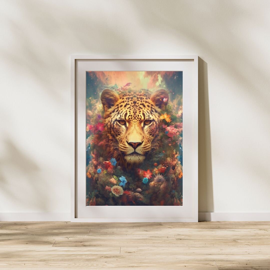 Digital Art for Wall Art and Journal Covers Butterfly Leopard Printable ...