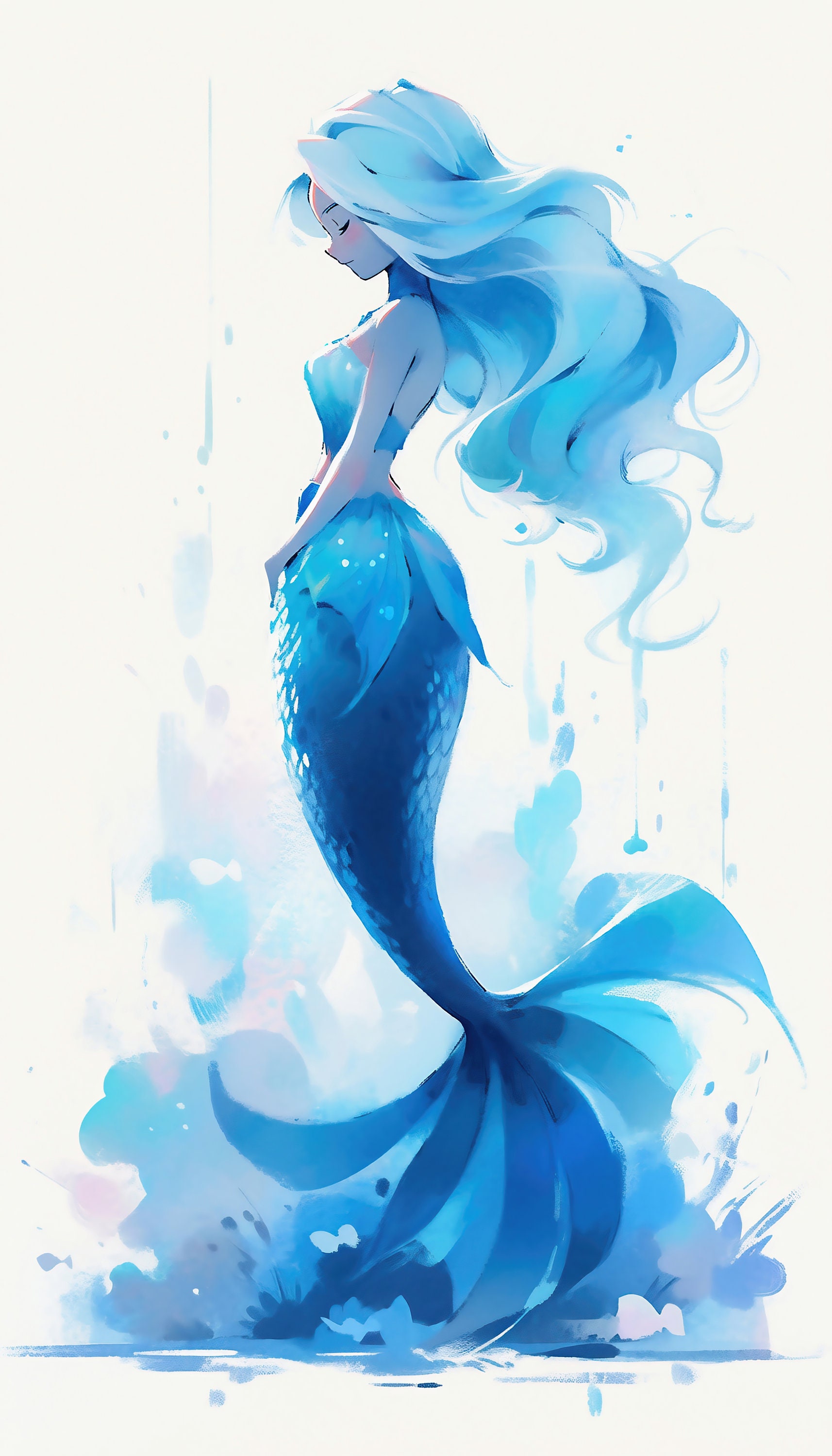 Mermaid Phone Wallpaper Digital Download High Resolution iPhone ...