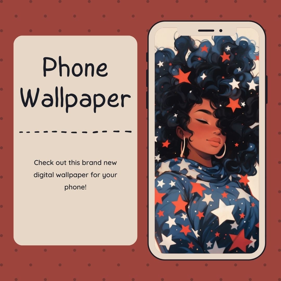 American Woman Phone Wallpaper Digital Download High Resolution iPhone ...