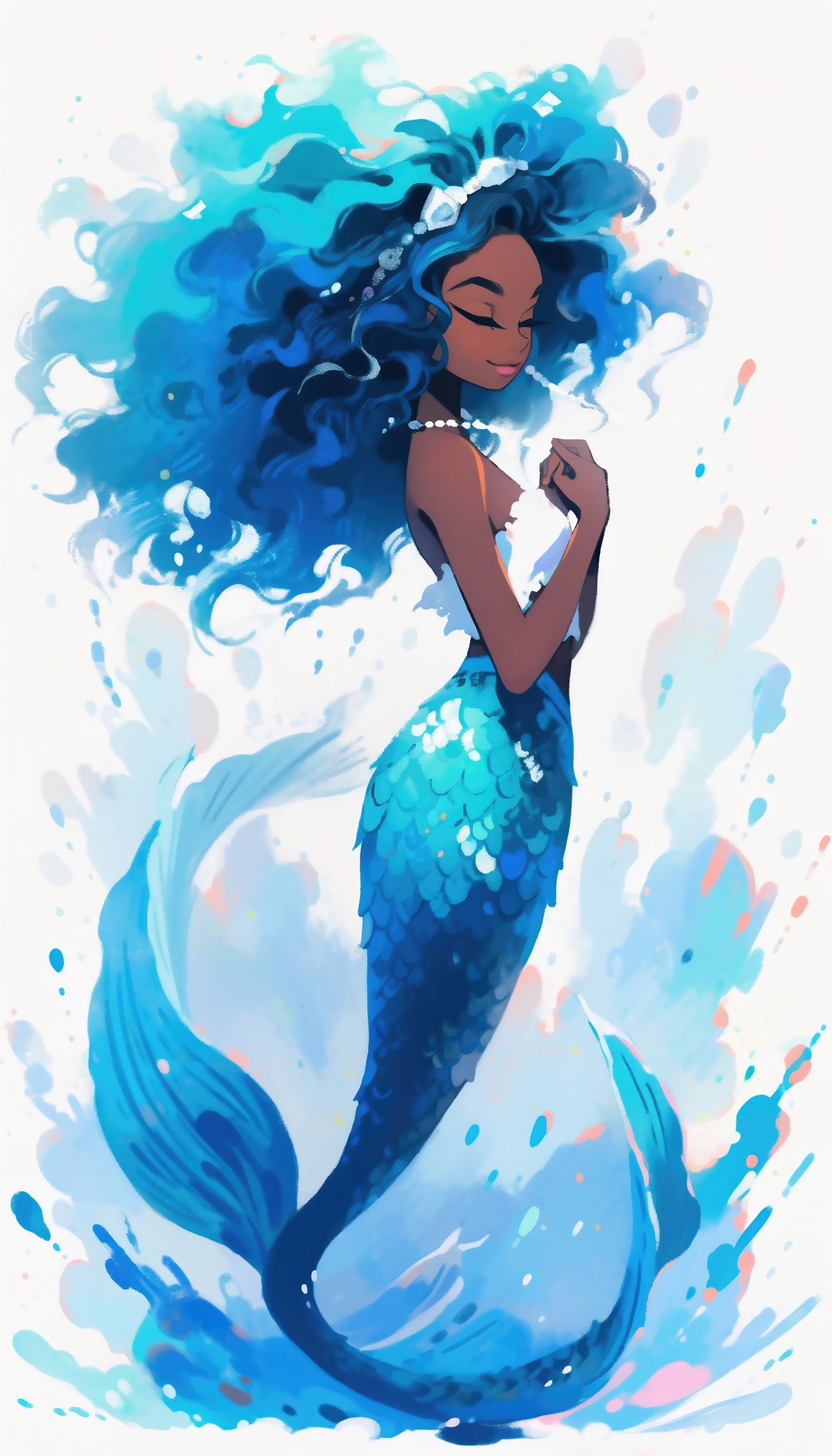 Mermaid Phone Wallpaper Digital Download High Resolution iPhone ...