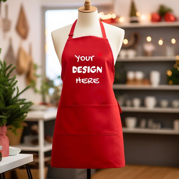 Red Apron - Etsy