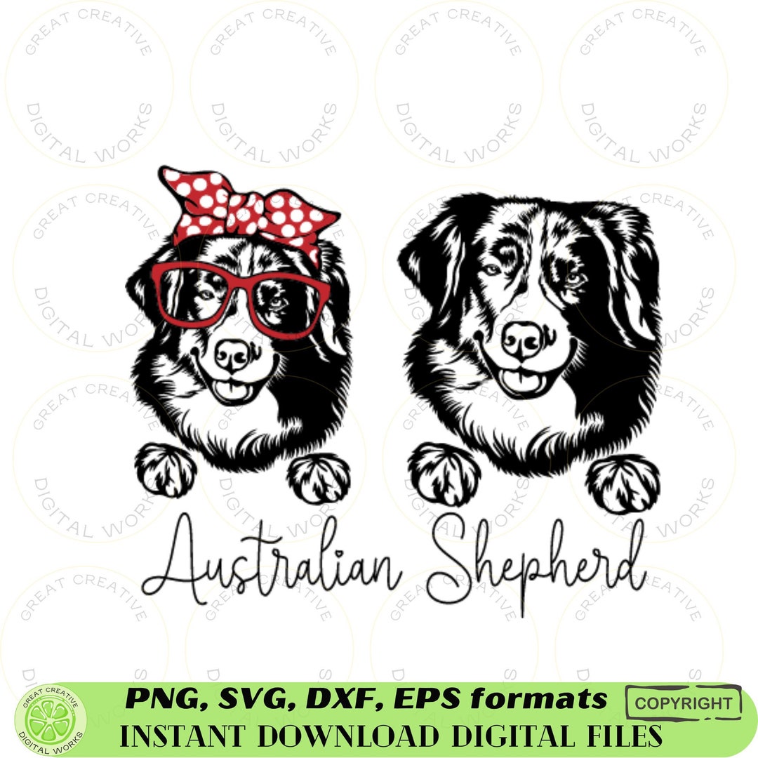 Australian Shepherd Cut File Aussie Svg Shepherd Svg Dog - Etsy