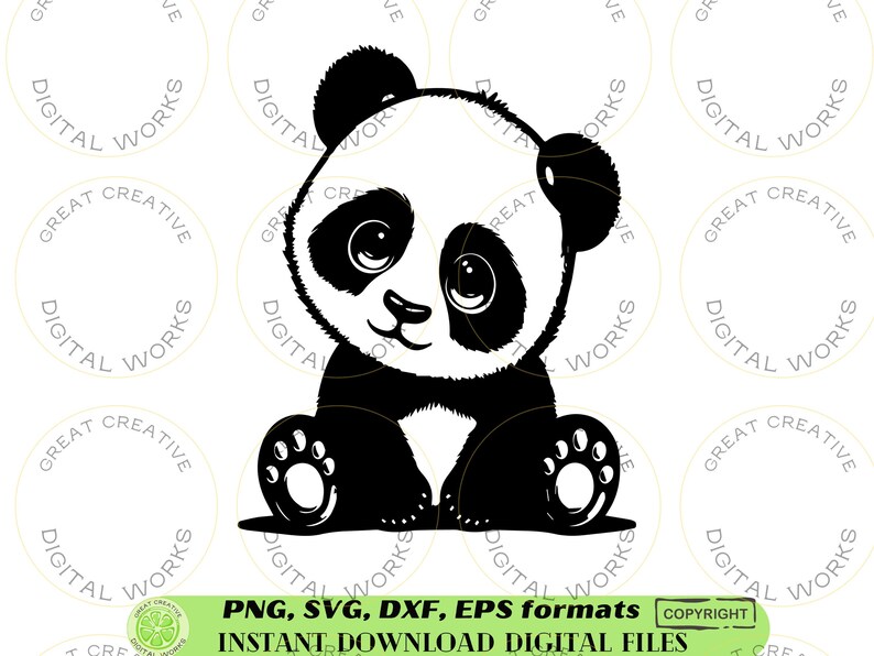 Panda Svg, Cute Panda Svg, Panda Bear Svg, Baby Panda Svg, Panda ...