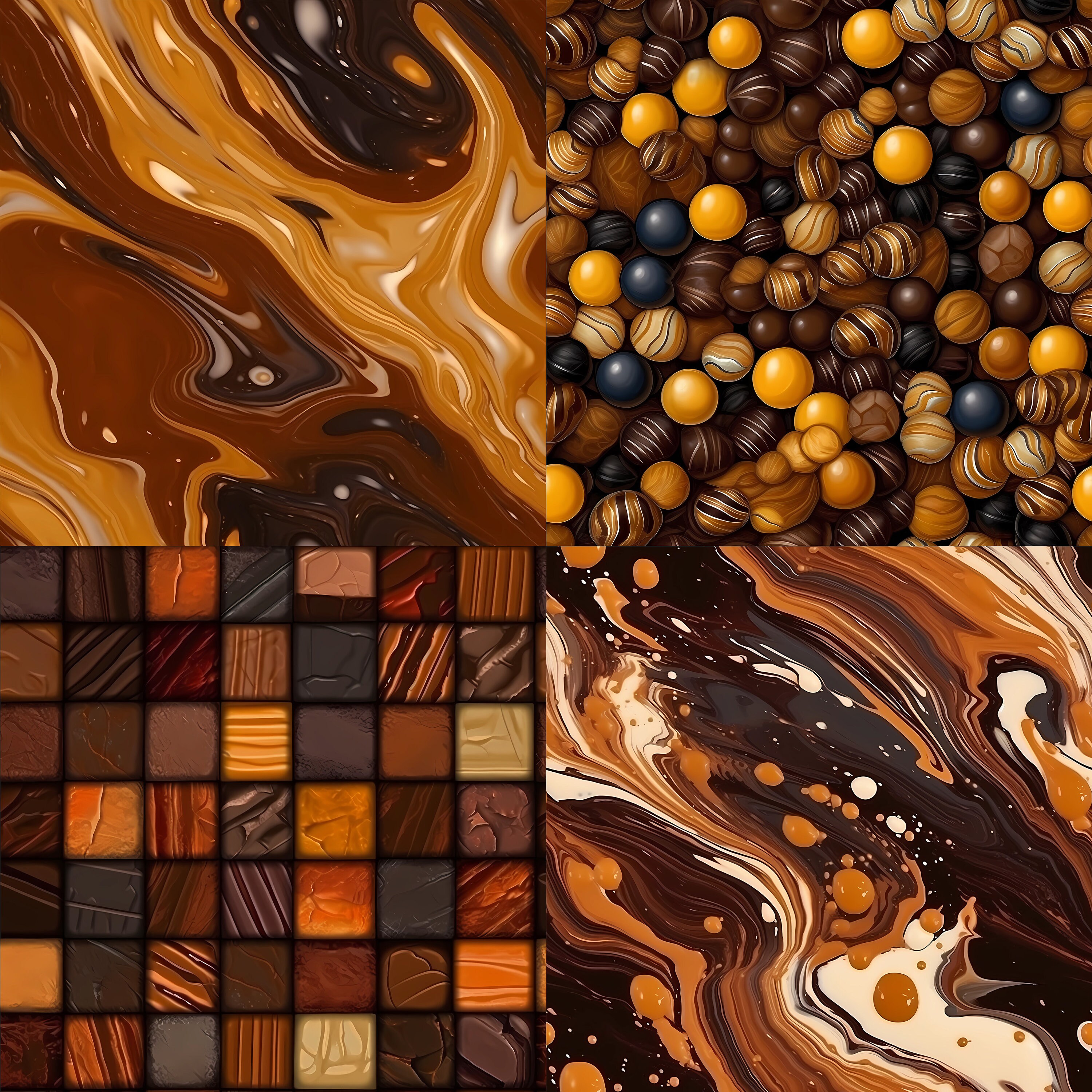 Chocolate Seamless Pattern Bundle, 20 Candy Themed Backgrounds, Instant ...