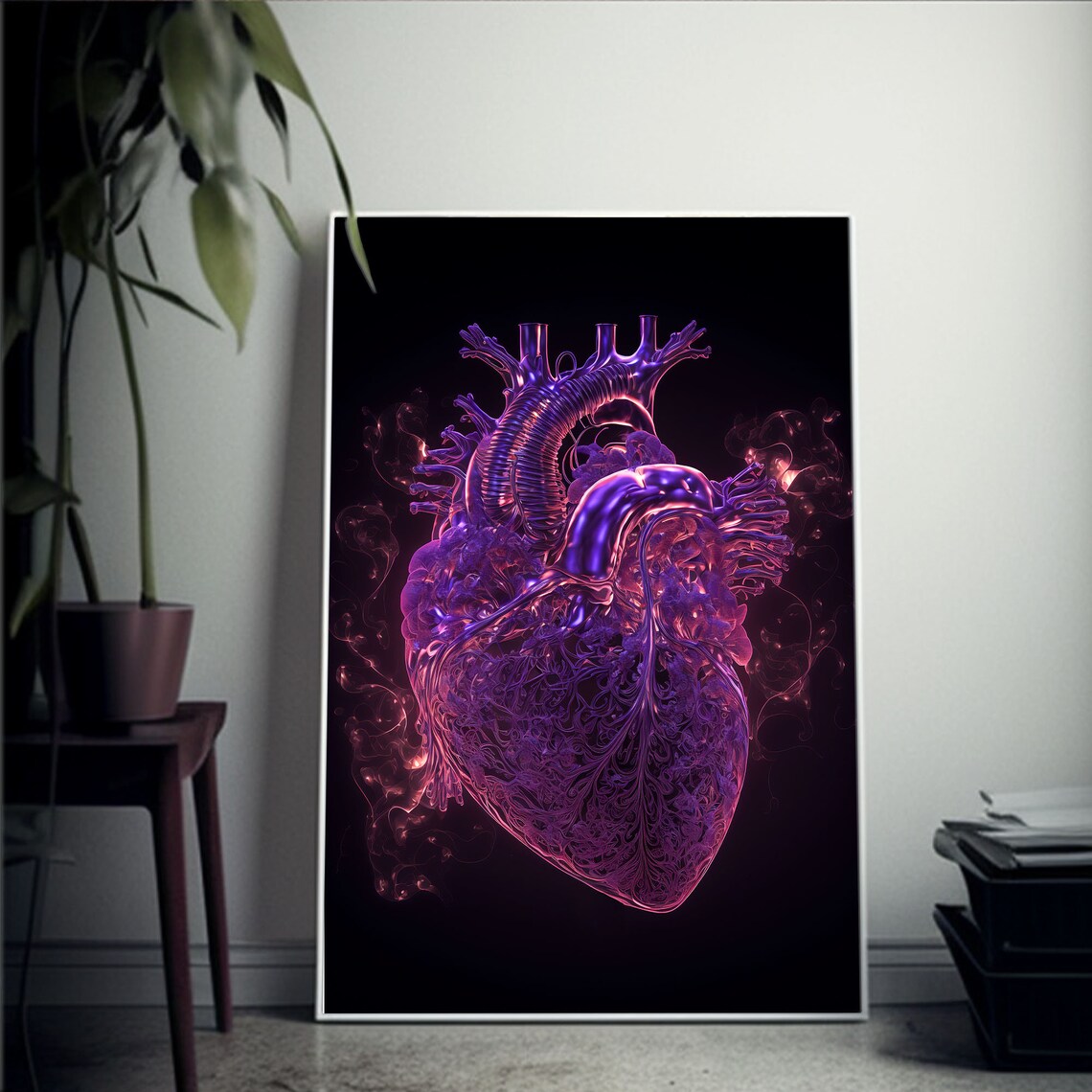 Medical Wall Art Human Heart Anatomy Poster Decor Chiropractic Art ...
