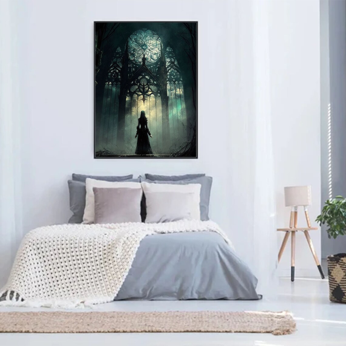 Lady in the Night Goth Dark Art Print Gothic Home Horror - Etsy