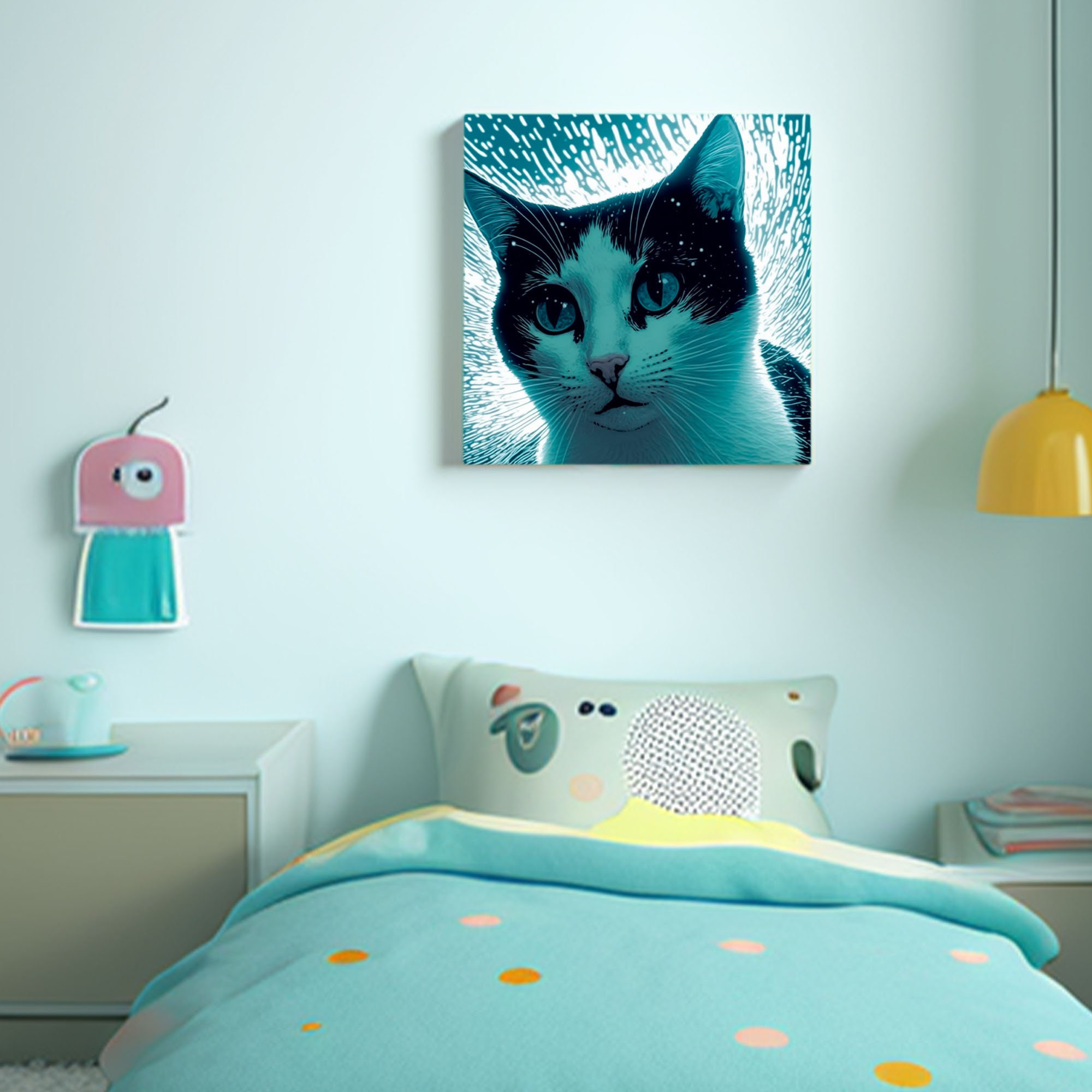 Realistic Cat Art Print Gifts for Cat Lovers Downloadable Artwork Décor ...