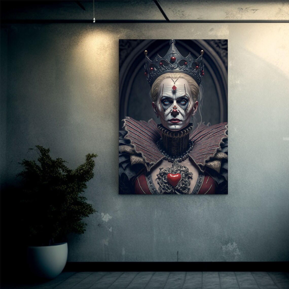 Goth Queen of Hearts Gothic Home Decor Downloadable Artwork Wall Art ...
