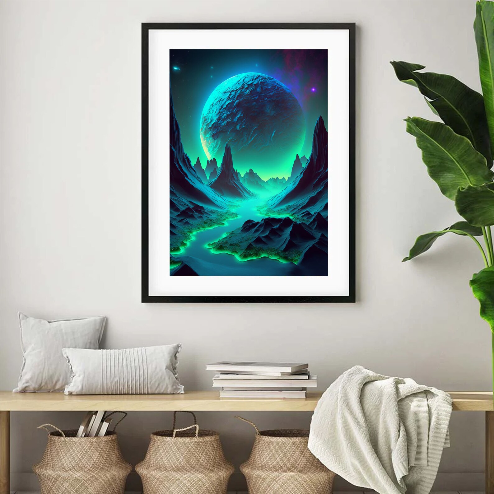 Space Abstract Landscape Art Sci Fi Alien Planet Surface Cosmos Theme ...