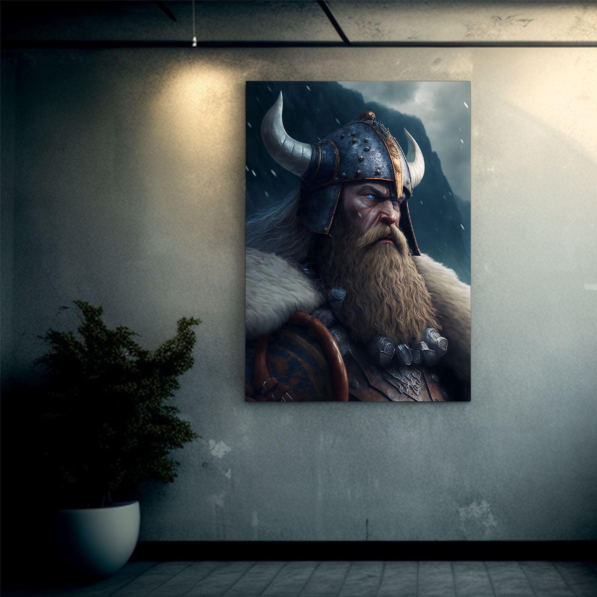 Viking Unique Home Decor Downloadable Art God of War Valhalla Colorful ...
