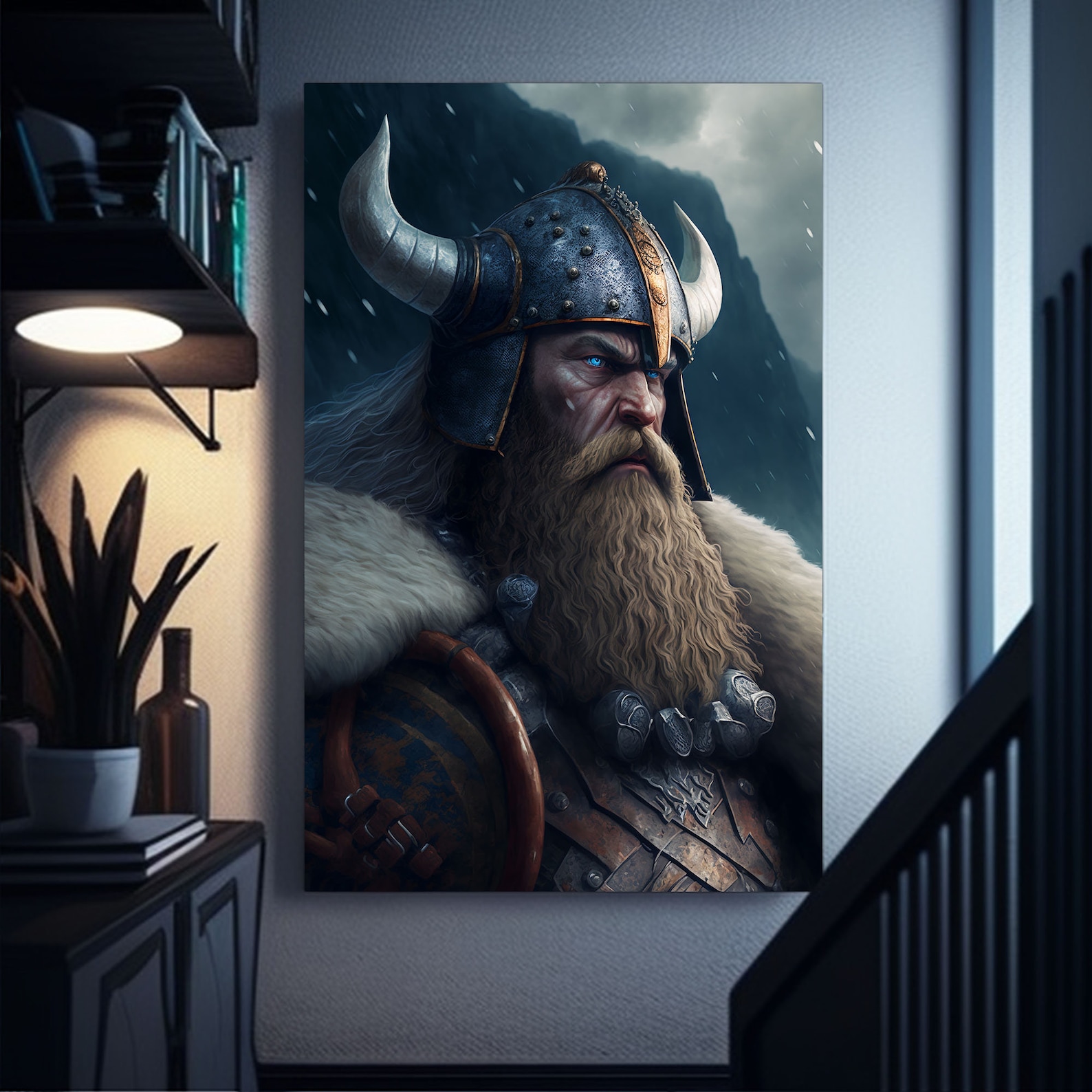 Viking Unique Home Decor Downloadable Art God of War Valhalla Colorful ...
