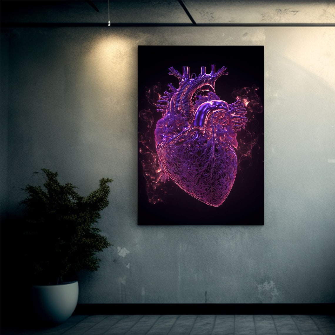 Medical Wall Art Human Heart Anatomy Poster Decor Chiropractic Art ...