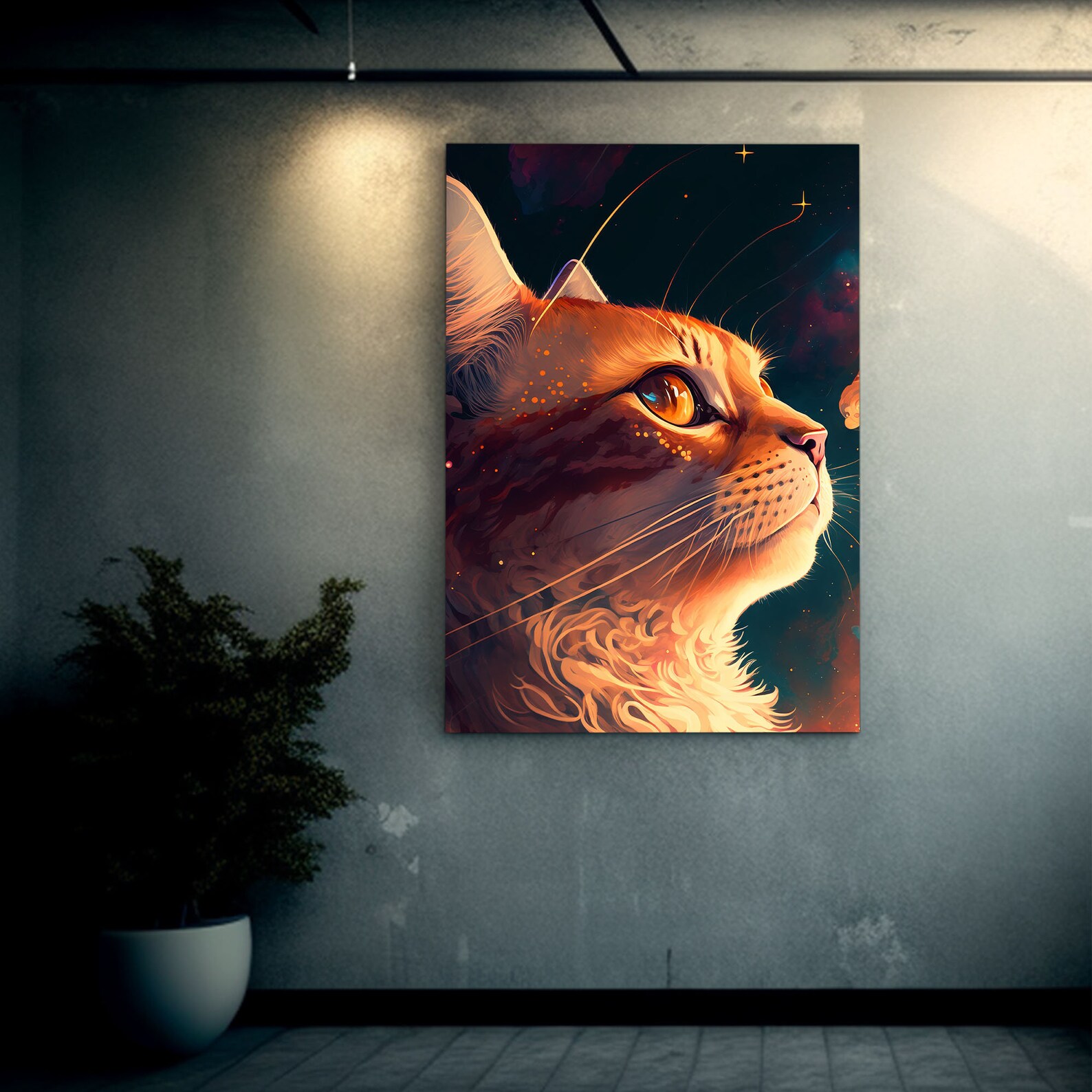 Calico Cat Wall Art Print Cute Cat Poster Downloadable Artwork Digital ...