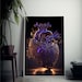 Medical Art Human Heart Neon Colors Anatomy Poster Gift Chiropractic ...