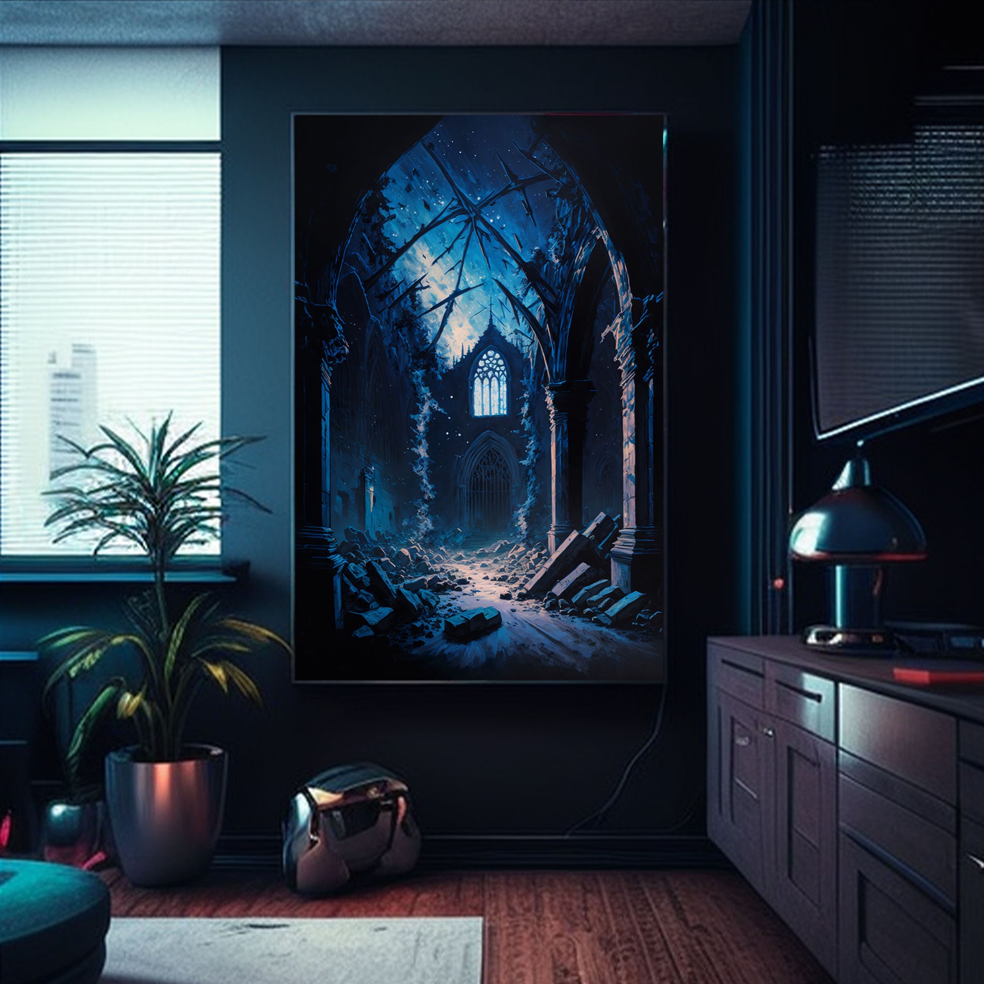 Scary Ruins in the Night Creepy Goth Home Decor Horror - Etsy