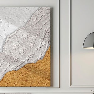Textured Abstract Ocean Wave Wall Art Earth Tone Modern Wall Decor ...