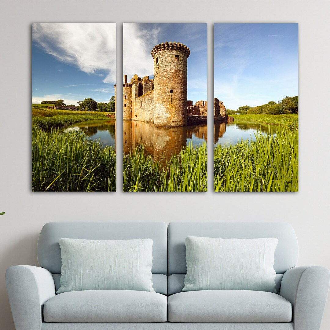 Caerlaverock Castle Wall Art, Caerlaverock Castle Scotland Wall Art, 3 ...