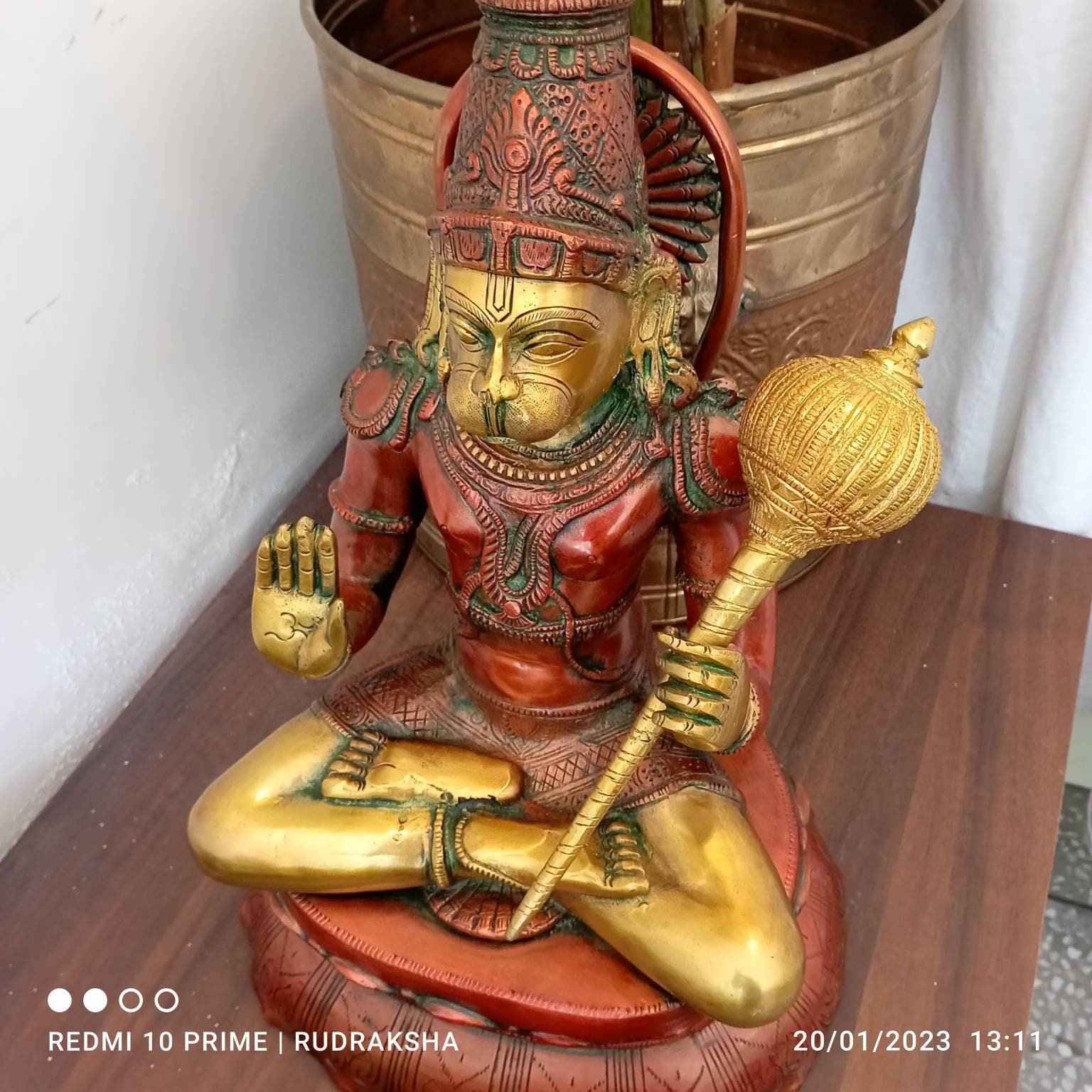 Brass Hanuman Statue, 40cm Big Brass Blessing Lord Hanuman Idol,rama ...