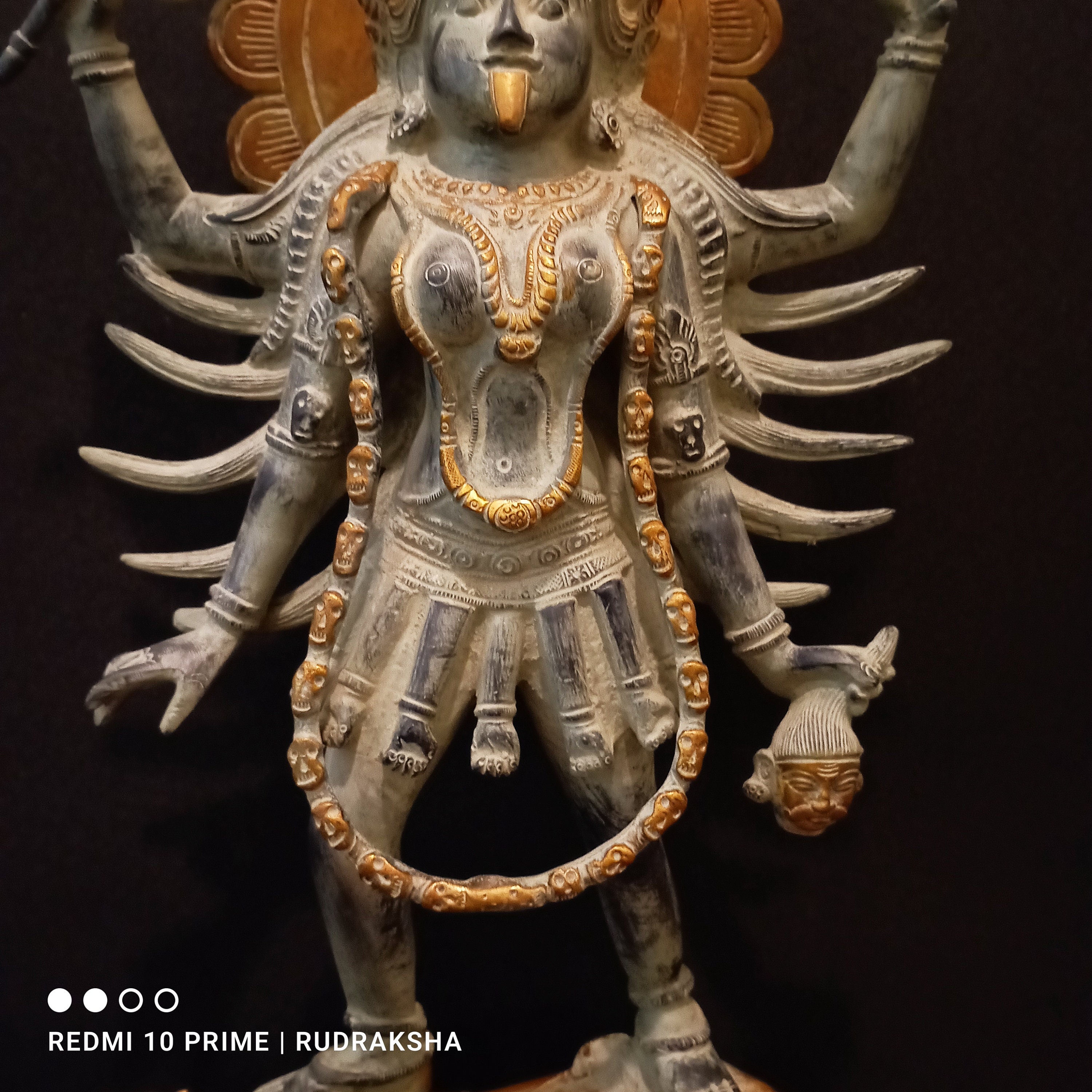 Kali Statue, 48.cm Antique Finish Brass Goddess Kali Statue, Parvati ...