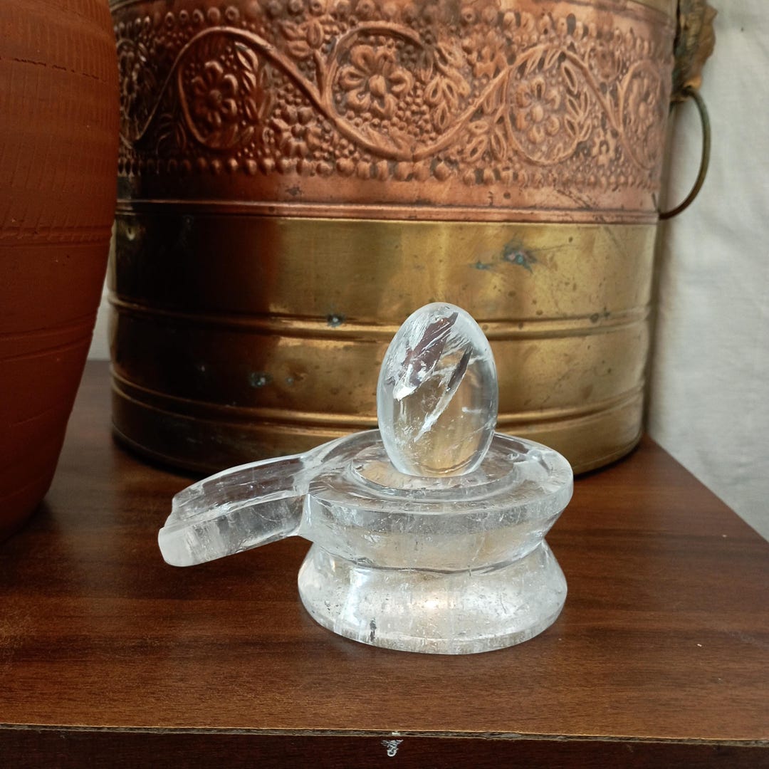 Natural Clear Quartz Shiva Lingam: Crystal Shivling for Meditation - Etsy