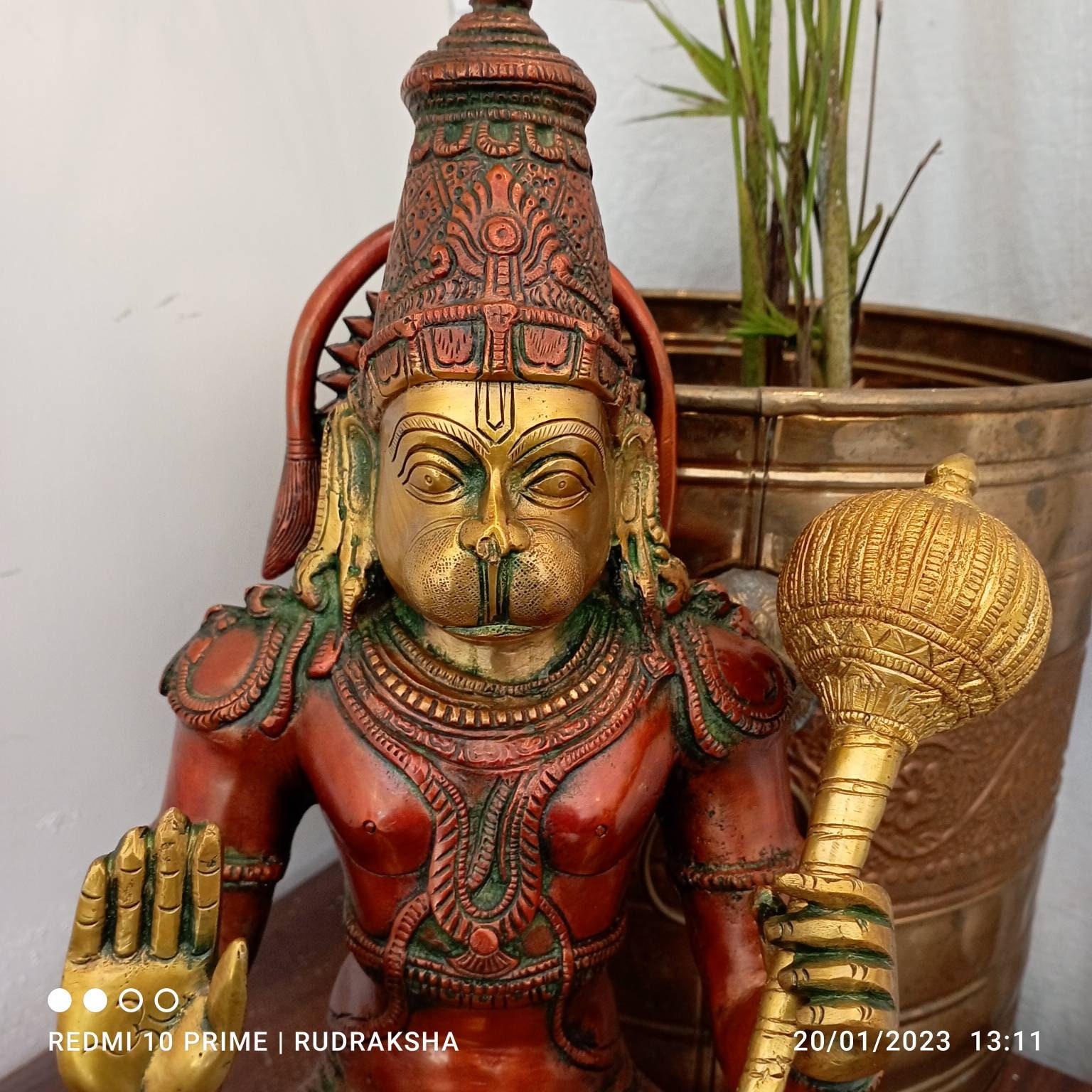 Brass Hanuman Statue, 40cm Big Brass Blessing Lord Hanuman Idol,rama ...